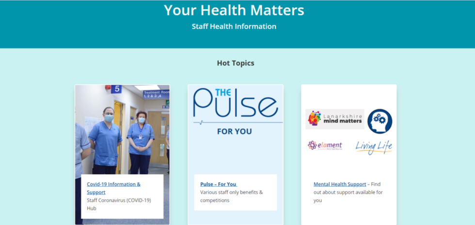 Your Health Matters – NHS Lanarkshire staff support hub | NHS Lanarkshire