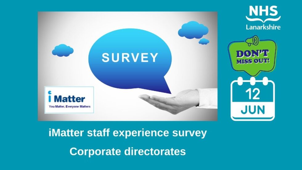 Corporate teams take part in iMatter staff survey | NHS Lanarkshire