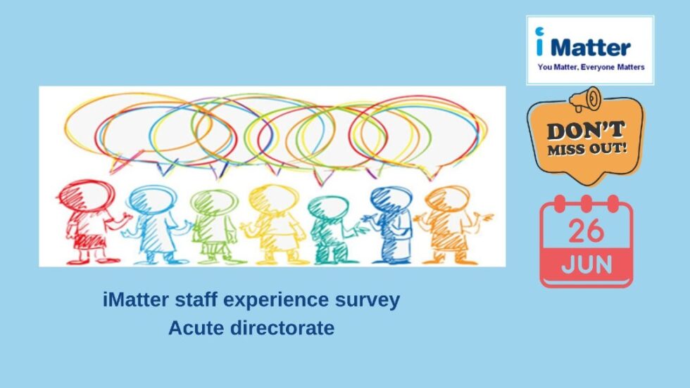 Staff within acute services take part in iMatter | NHS Lanarkshire