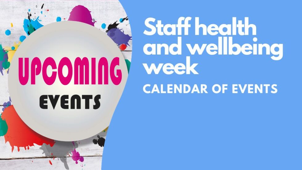 Line up of events for Staff Health and Wellbeing Week | NHS Lanarkshire