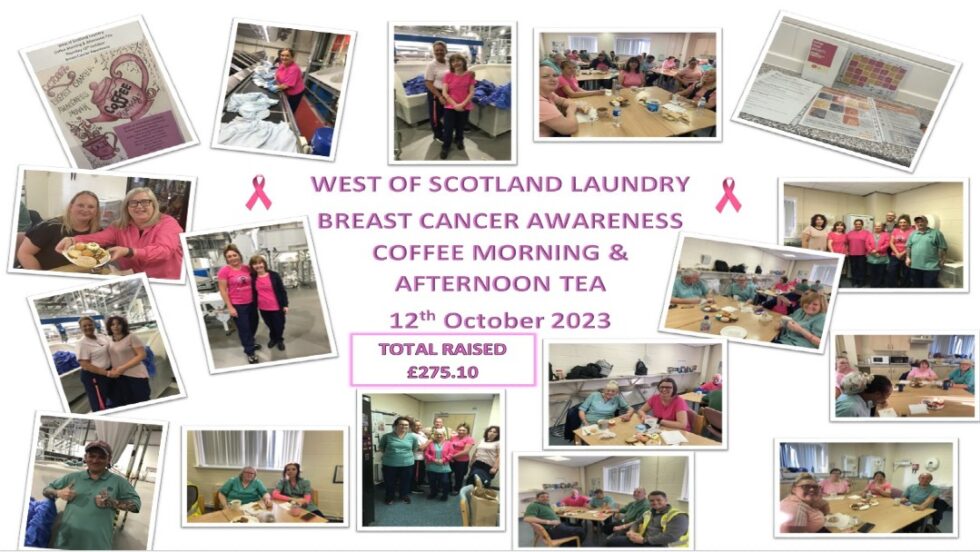 Staff at West of Scotland Laundry Raise funds for Breast Cancer ...