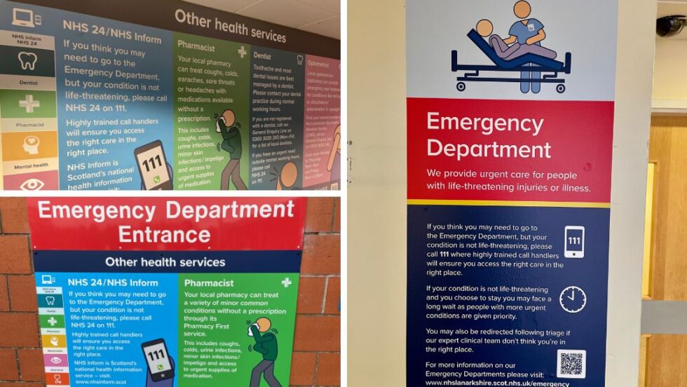 New ED signage to help improve patient experience | NHS Lanarkshire