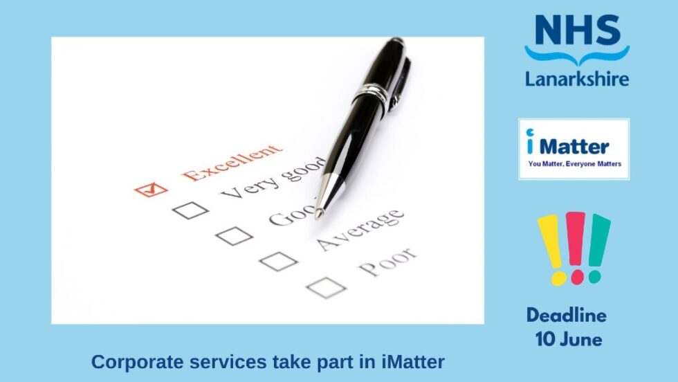 Teams within corporate services take part in iMatter | NHS Lanarkshire