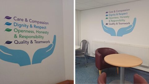 Our new values branding is popping up across Lanarkshire - NHS Lanarkshire